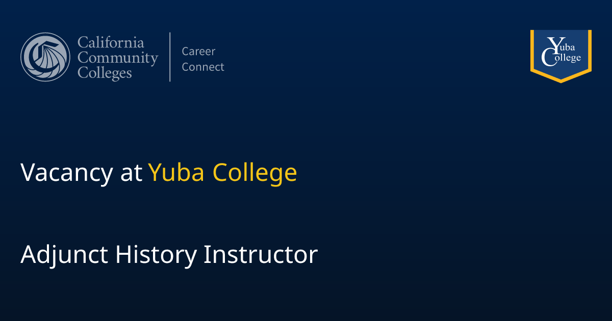 Adjunct History Instructor | Community College Career Connect