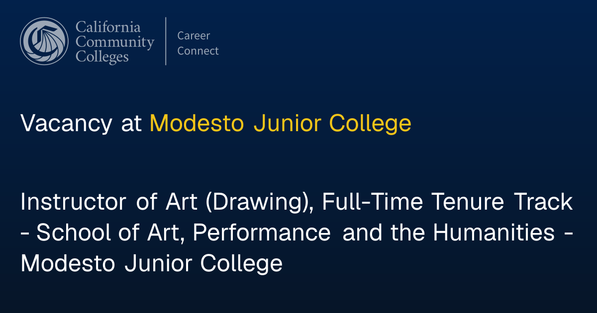 Instructor of Art (Drawing), Full-Time Tenure Track - School of Art ...